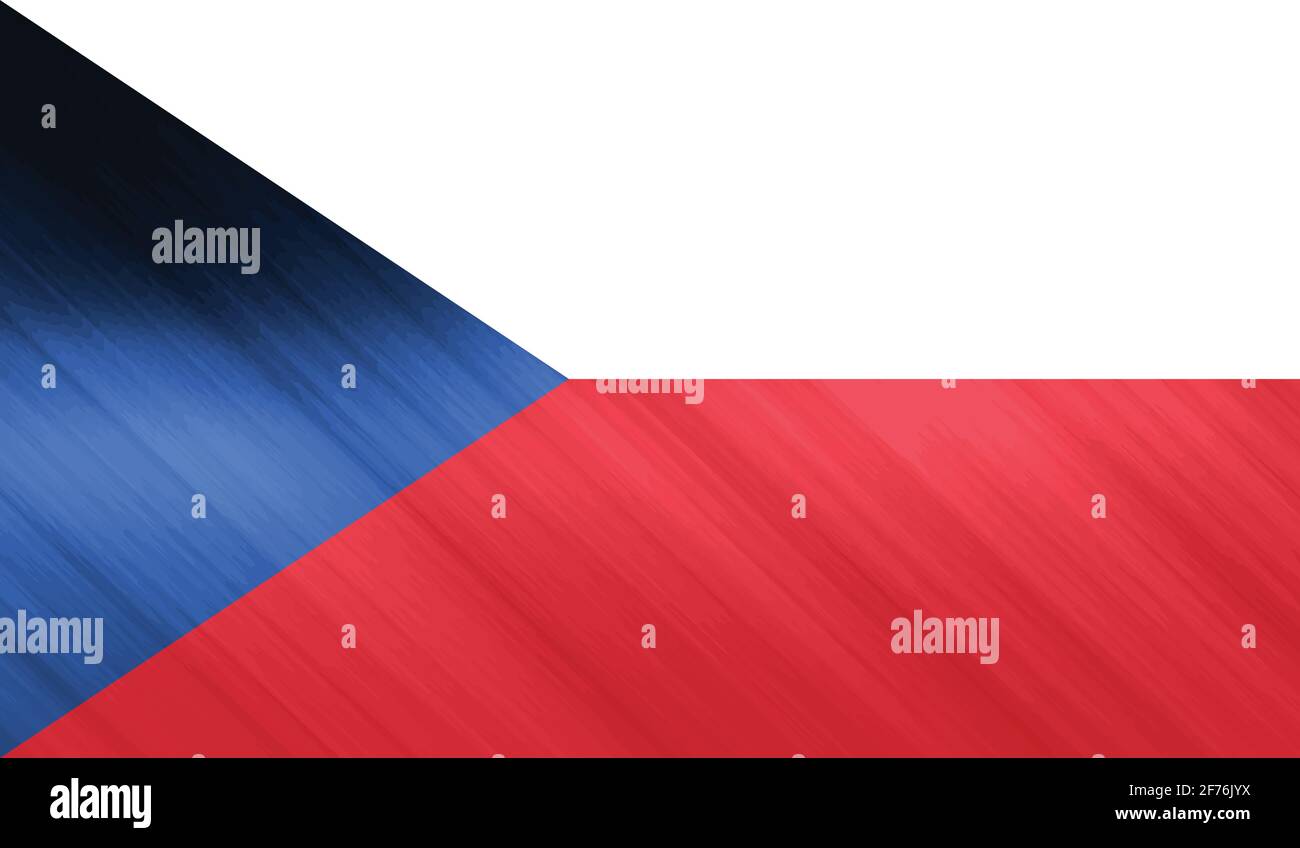 Czech Republic flag with waving grunge texture. Vector background Stock ...