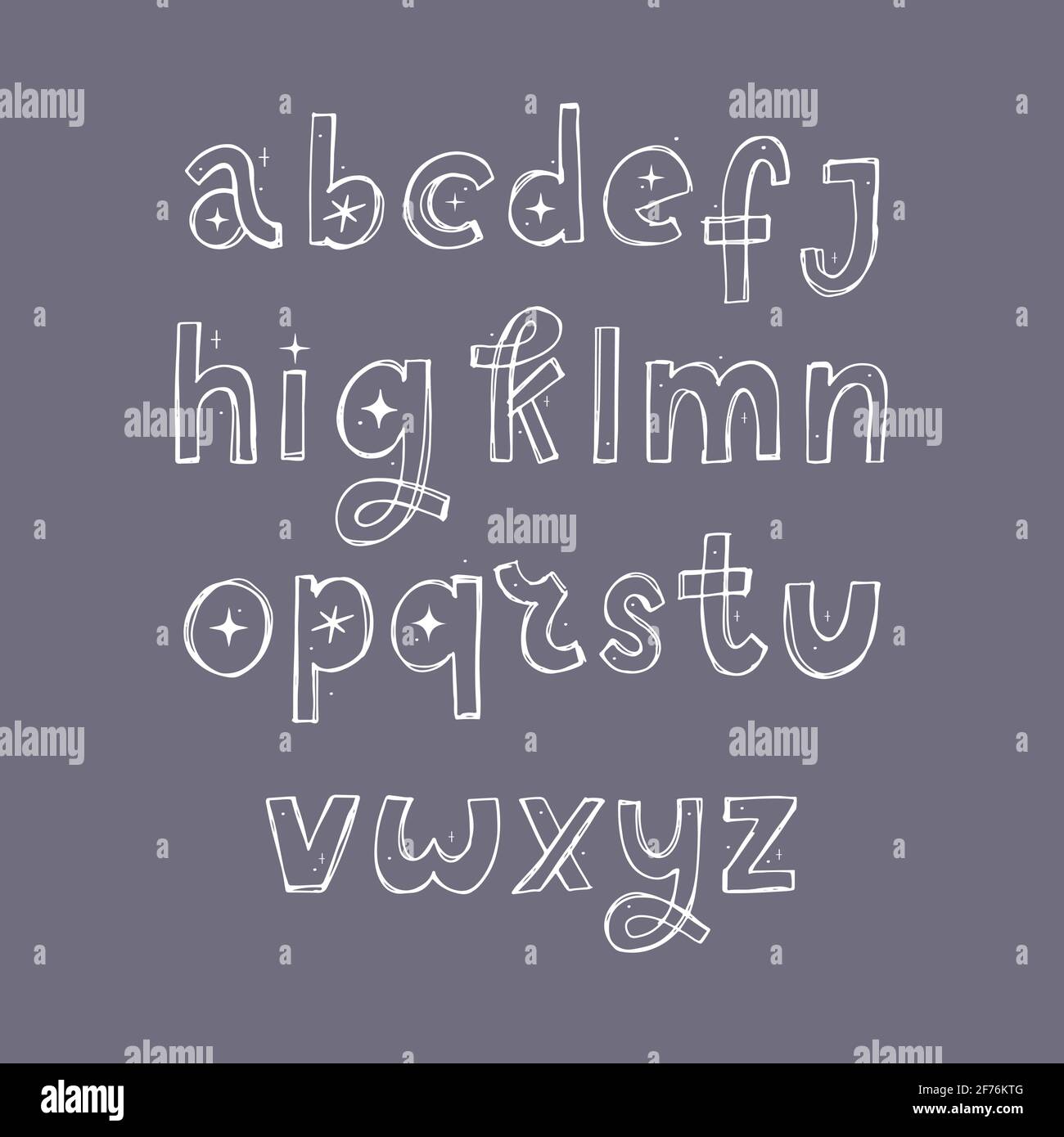 Hand drawn vector abc, font 3D Stock Vector Image & Art - Alamy