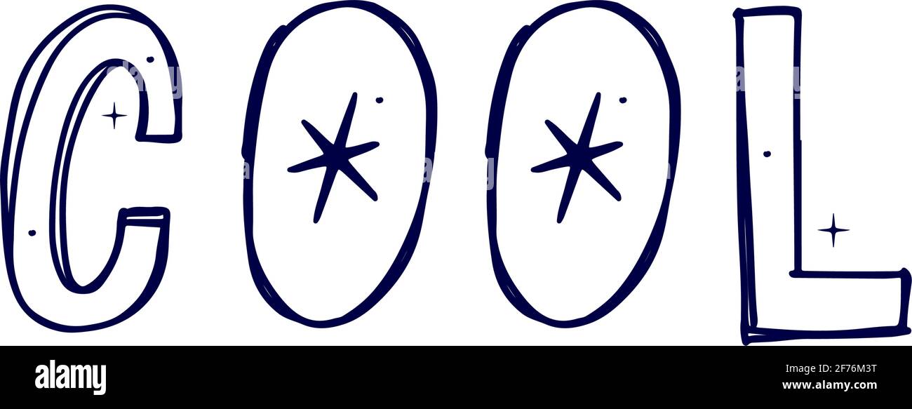 Cool. Ink hand lettering. Modern Handwritten phrase. Inspiration ...