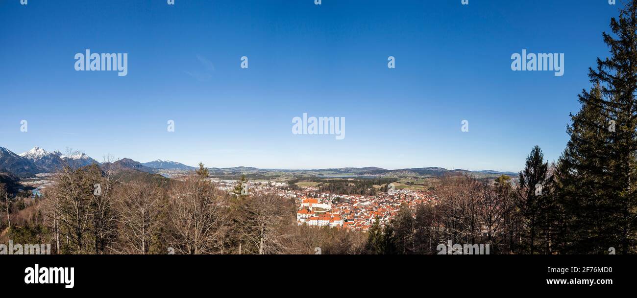 Panorama view of Fussen in Bavaria, Germany Stock Photo - Alamy