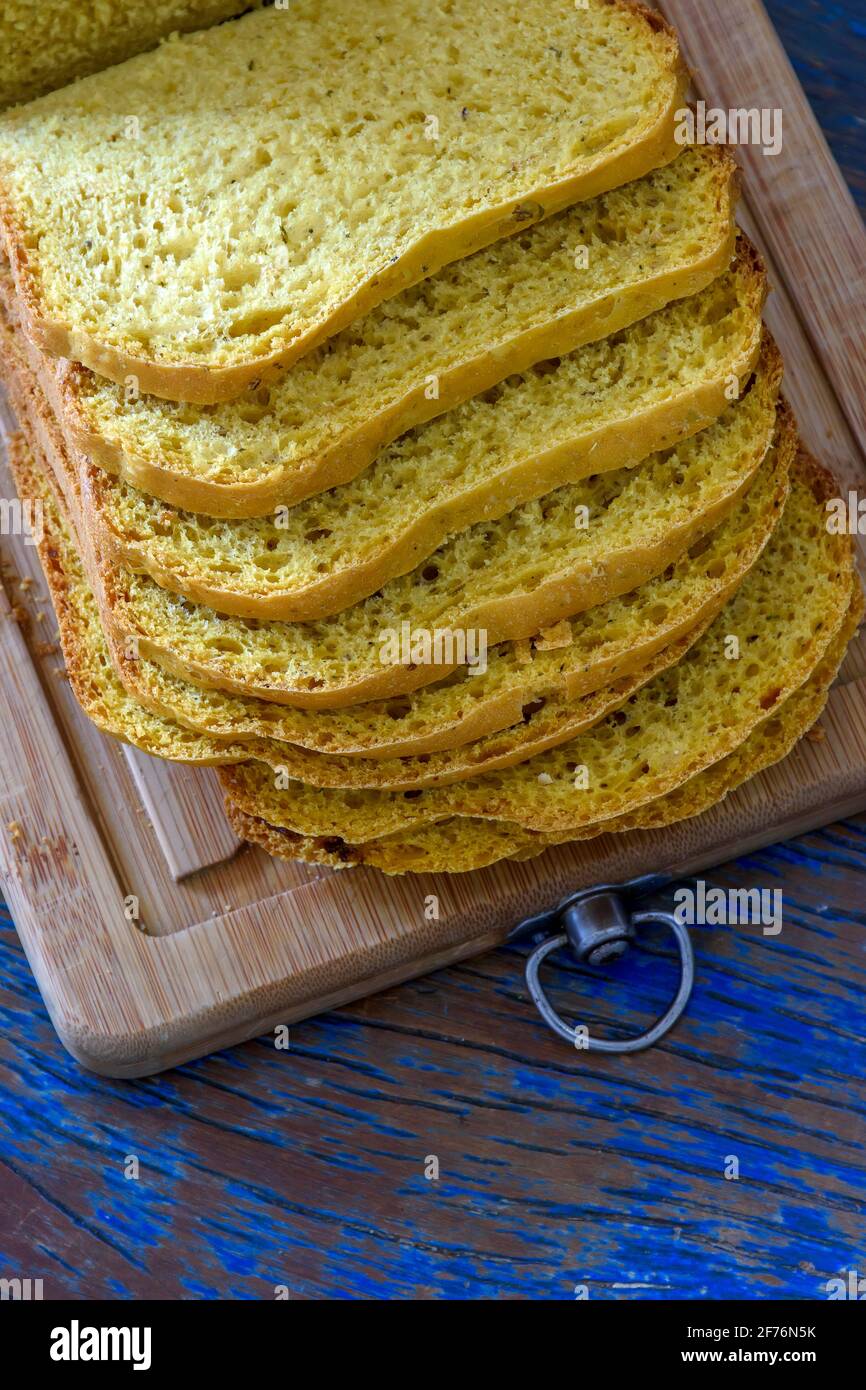 Homemade natural bread made with organic ingredients totally without ...