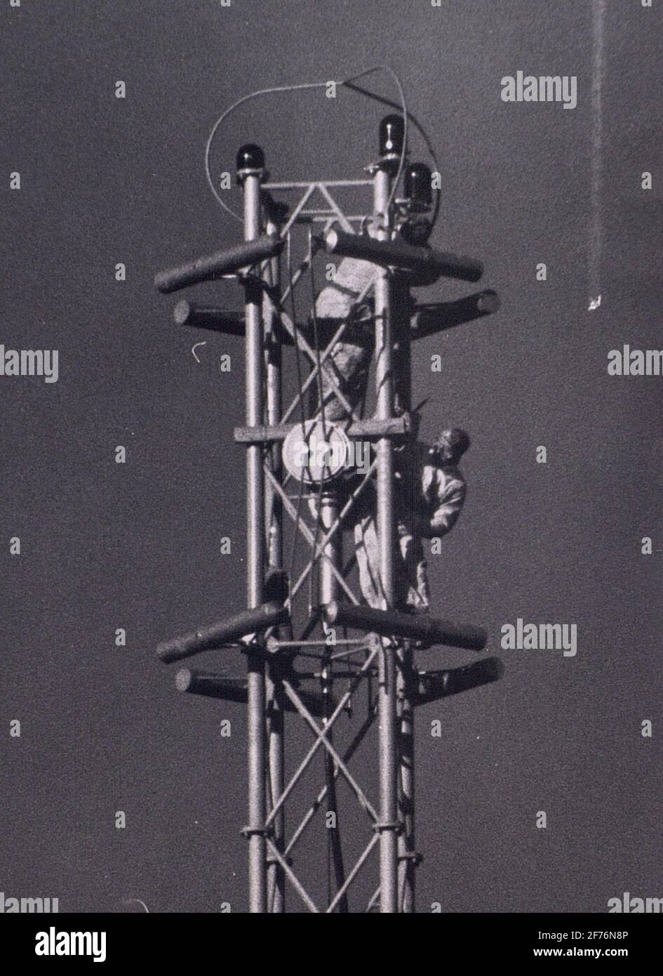 The neck station. Work on the TV antenna at the top of one of the ...