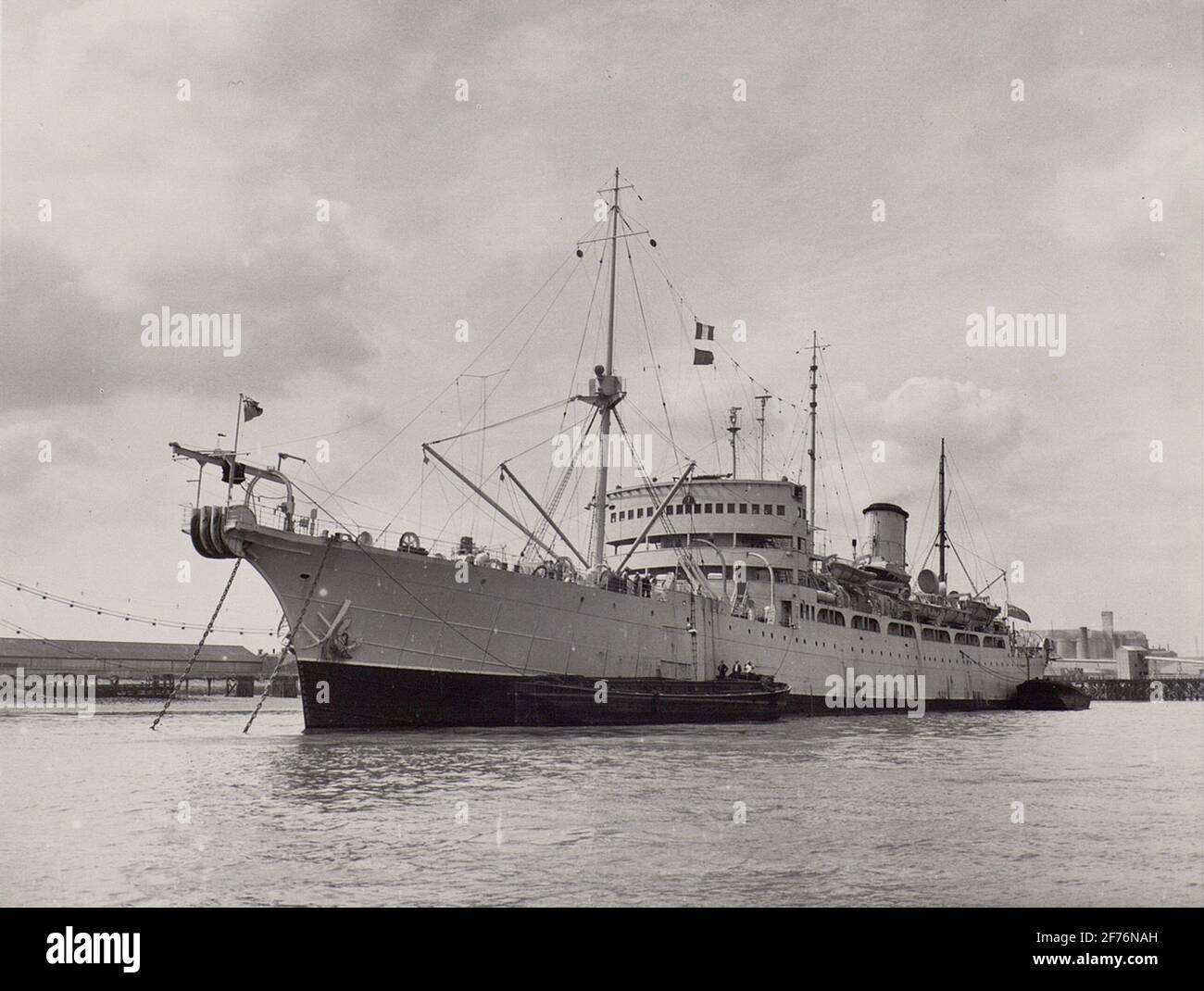 The cable ship H.M.T.S. Monarch, used at the exposition of the first ...