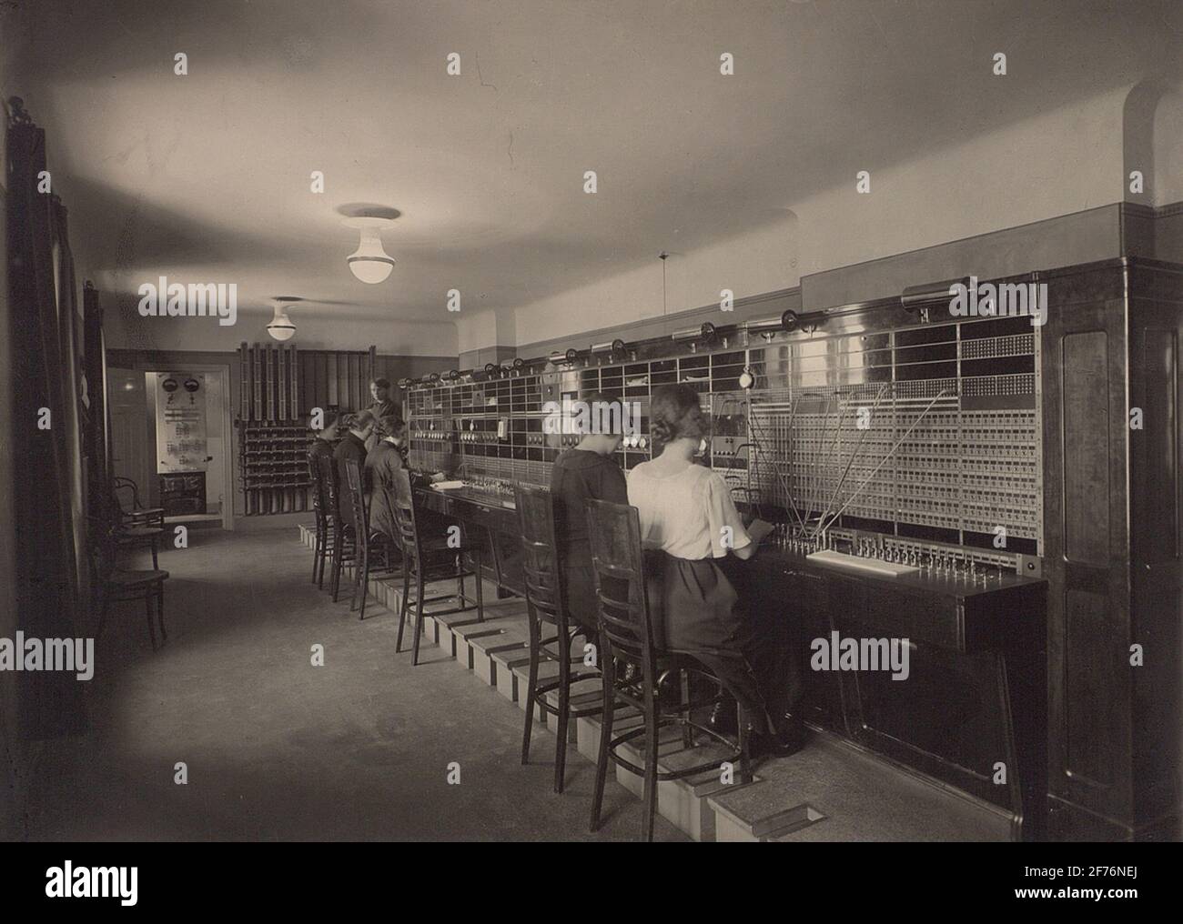 Hörby. The telephone station. Interior Stock Photo - Alamy