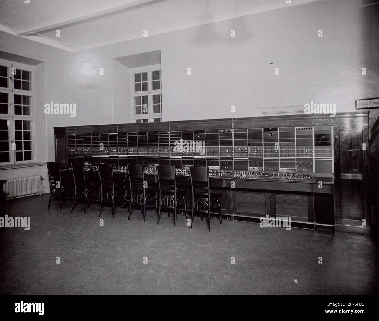 Visby. Telephone room with flap jacket table Stock Photo - Alamy