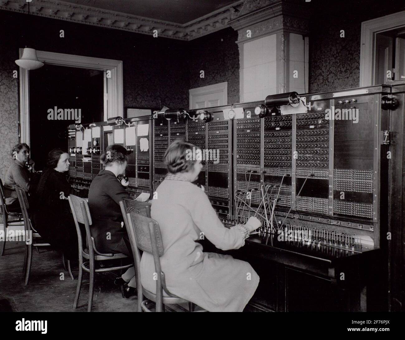 Falkenberg. Telephone room with local, country and national expedition ...