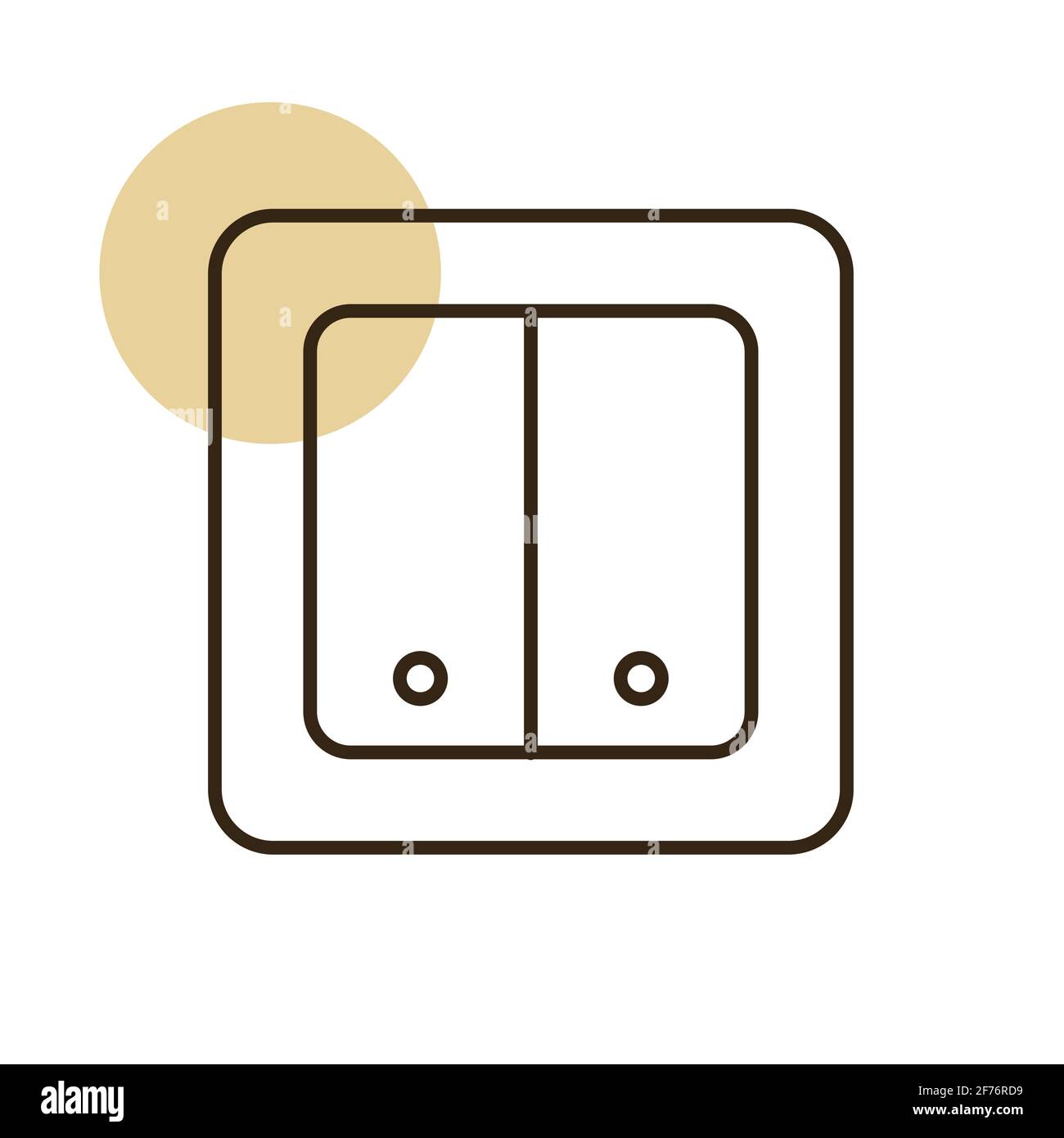 Electrical Switch two buttons icon. Construction, repair and building ...