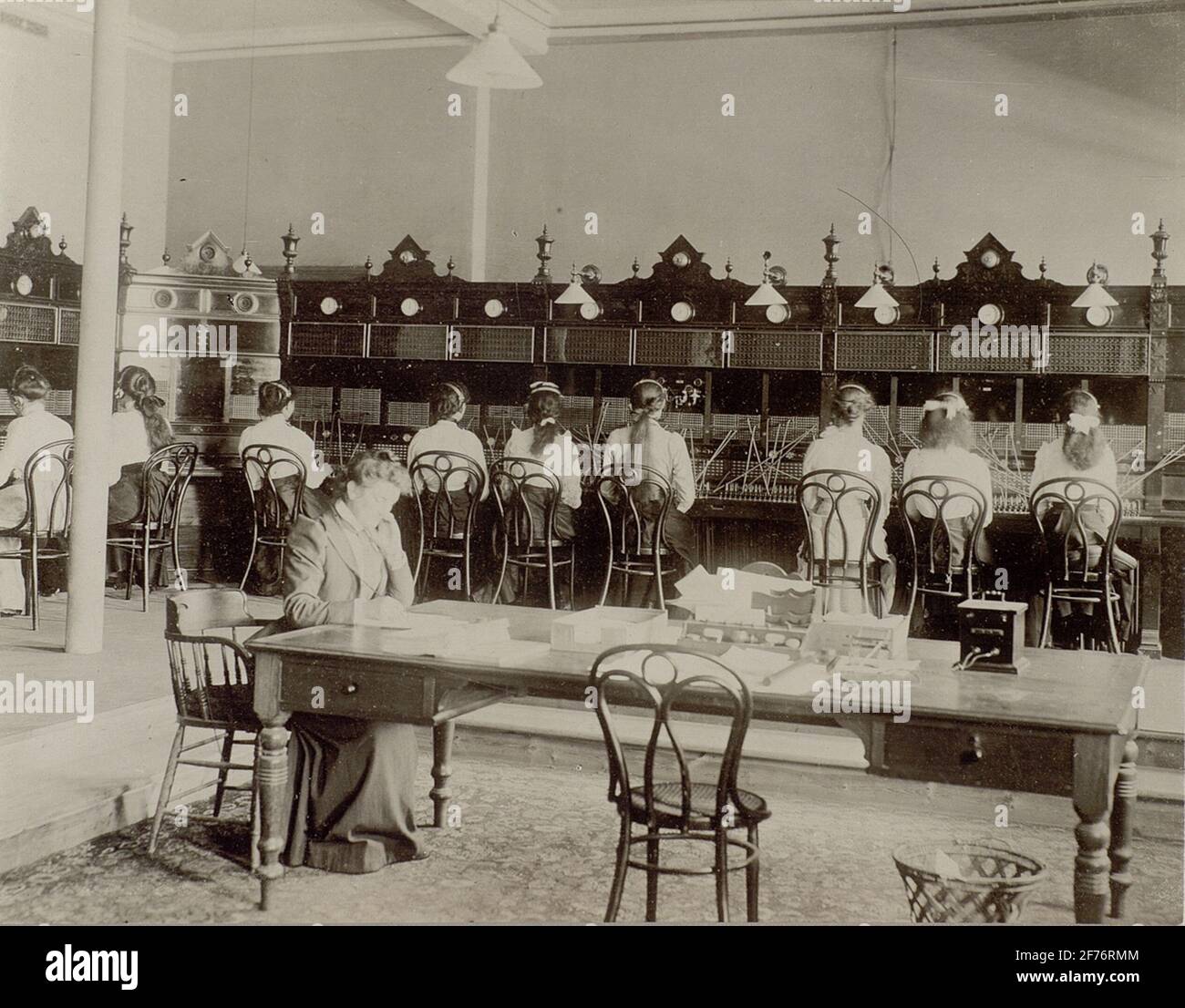 Cape Town, 1896. (South Africa) LME. Telephone station. Interior Stock ...