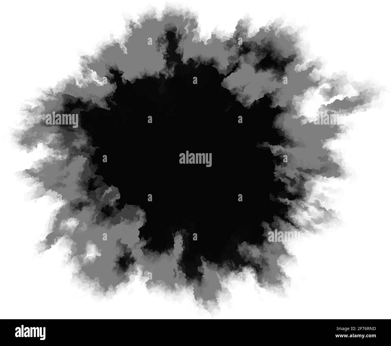 Ink drop. Round, ragged inkblot. Vector illustration Stock Vector Image ...