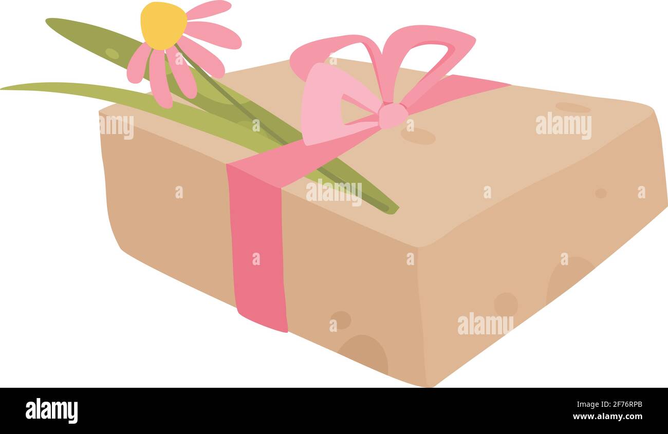 Gift box with flower icon, cartoon style Stock Vector Image & Art - Alamy
