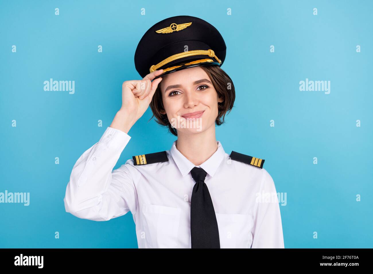 Female airline pilot isolated hi-res stock photography and images - Alamy