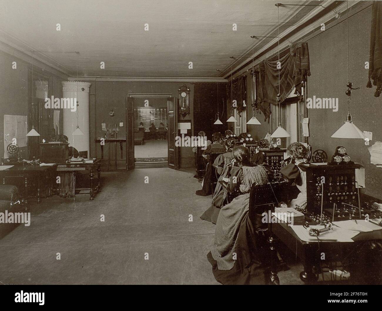 Stockholm's National Phone, 1891. LME. Interior Stock Photo - Alamy