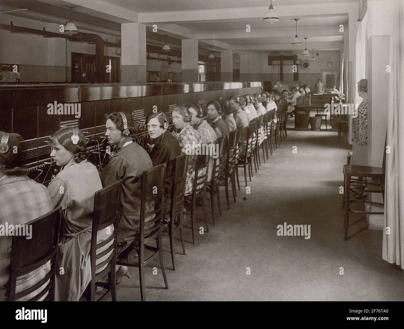Gothenburg Telephone Station in 1923. Interior Stock Photo - Alamy