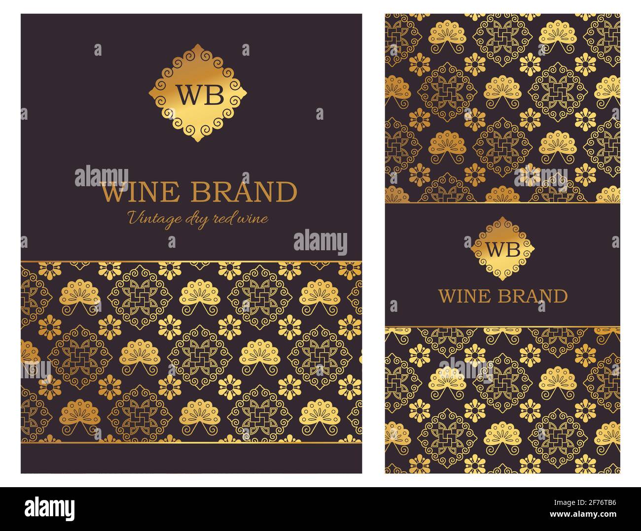 Wine label luxury design. Vector packaging illustration Stock Vector ...
