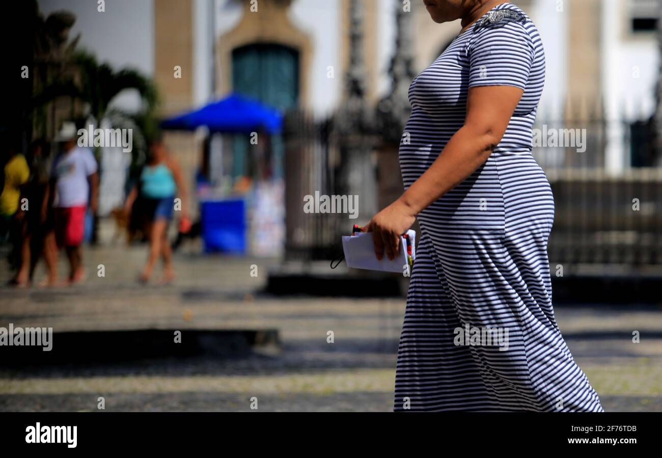 salvador, bahia / brazil - august 27, 2013: Overweight person is seen ...