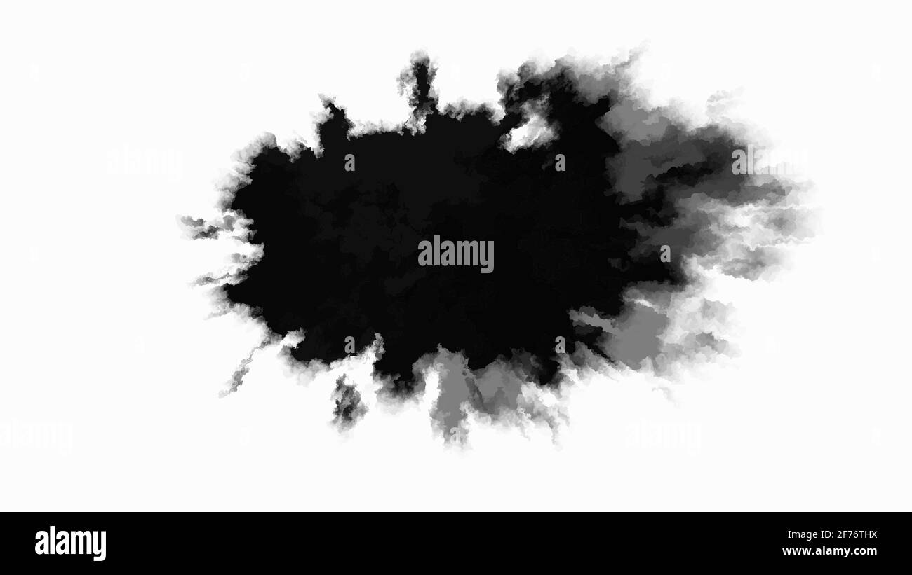 Ink drop. Round, ragged inkblot. Vector illustration Stock Vector Image ...