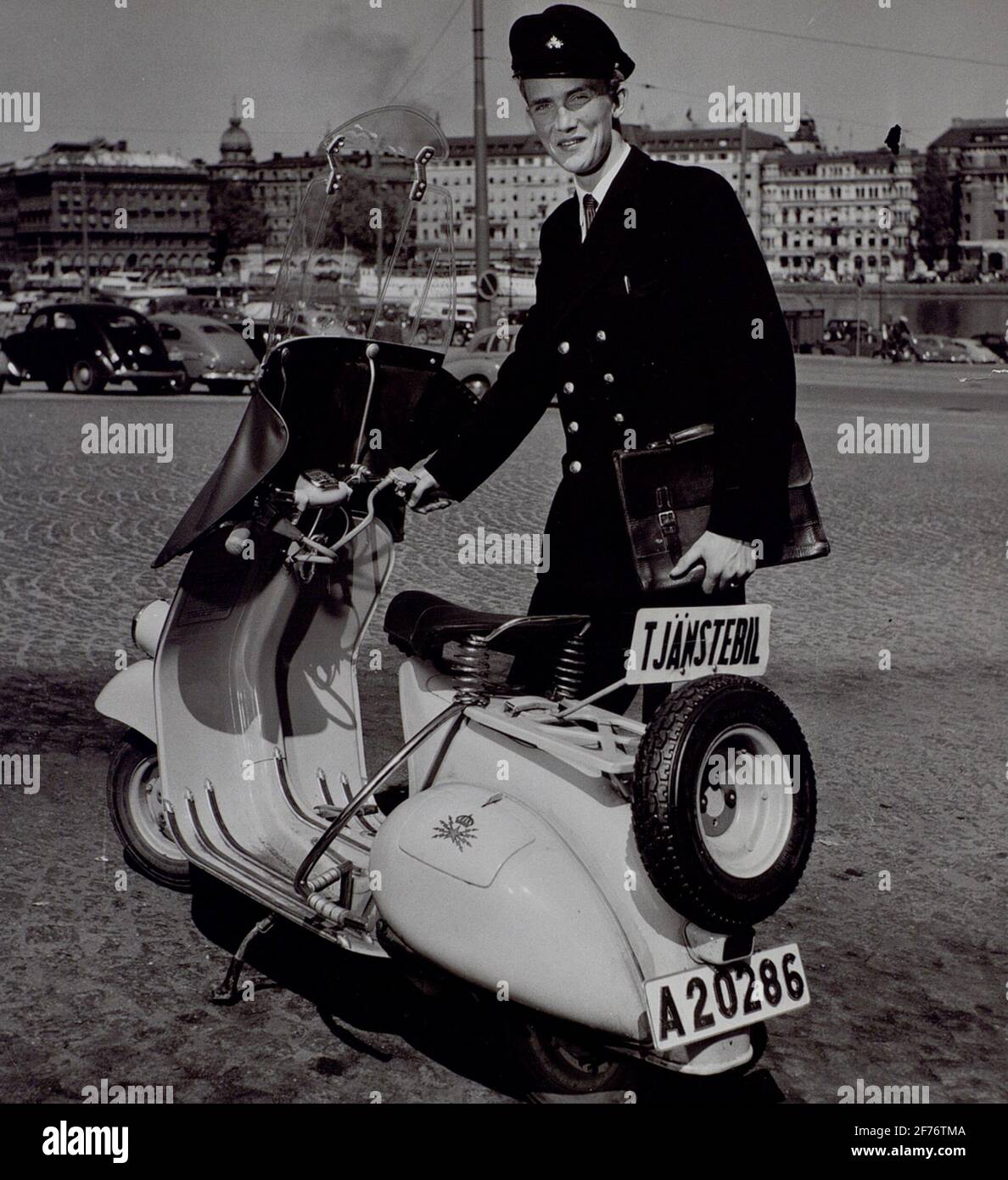 Stockholm. Telegram carrier, (around the 1950s Stock Photo - Alamy