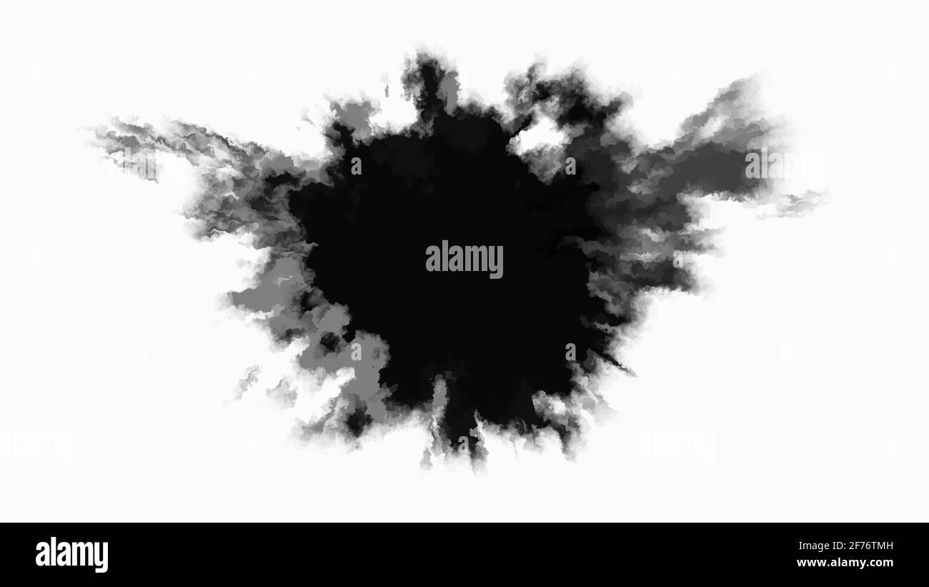 Ink drop. Round, ragged inkblot. Vector illustration Stock Vector Image ...