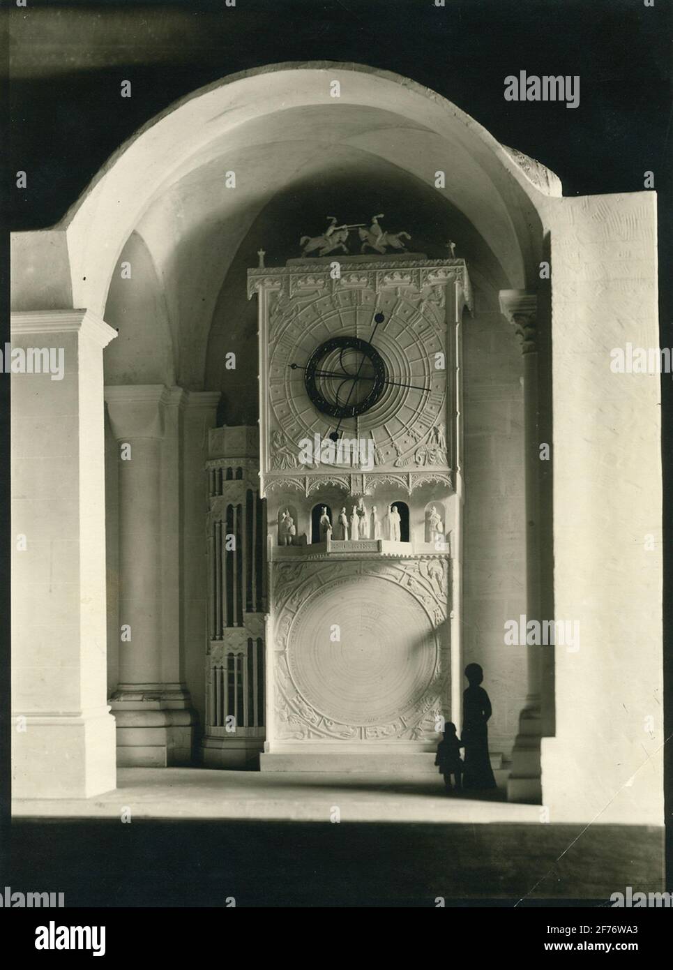 Cathedral architect th. Wåhlin's plaster model of the medieval tour of ...