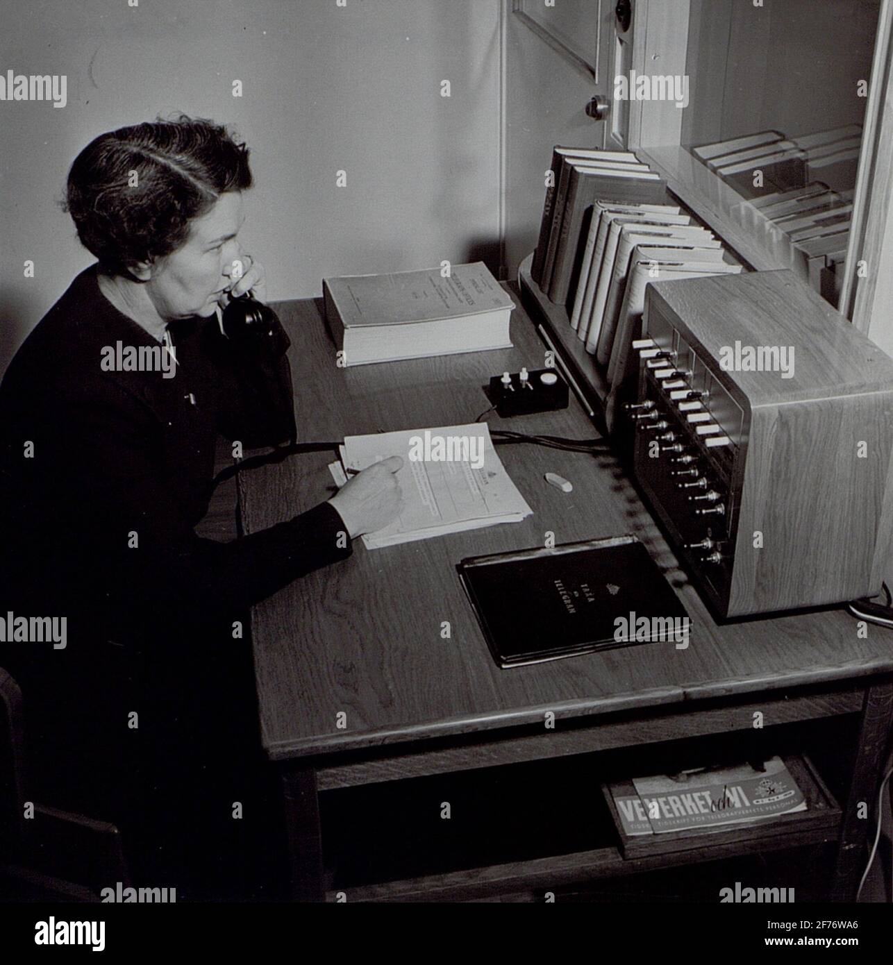 Lisa Granstedt in its service room, telesco Stock Photo - Alamy