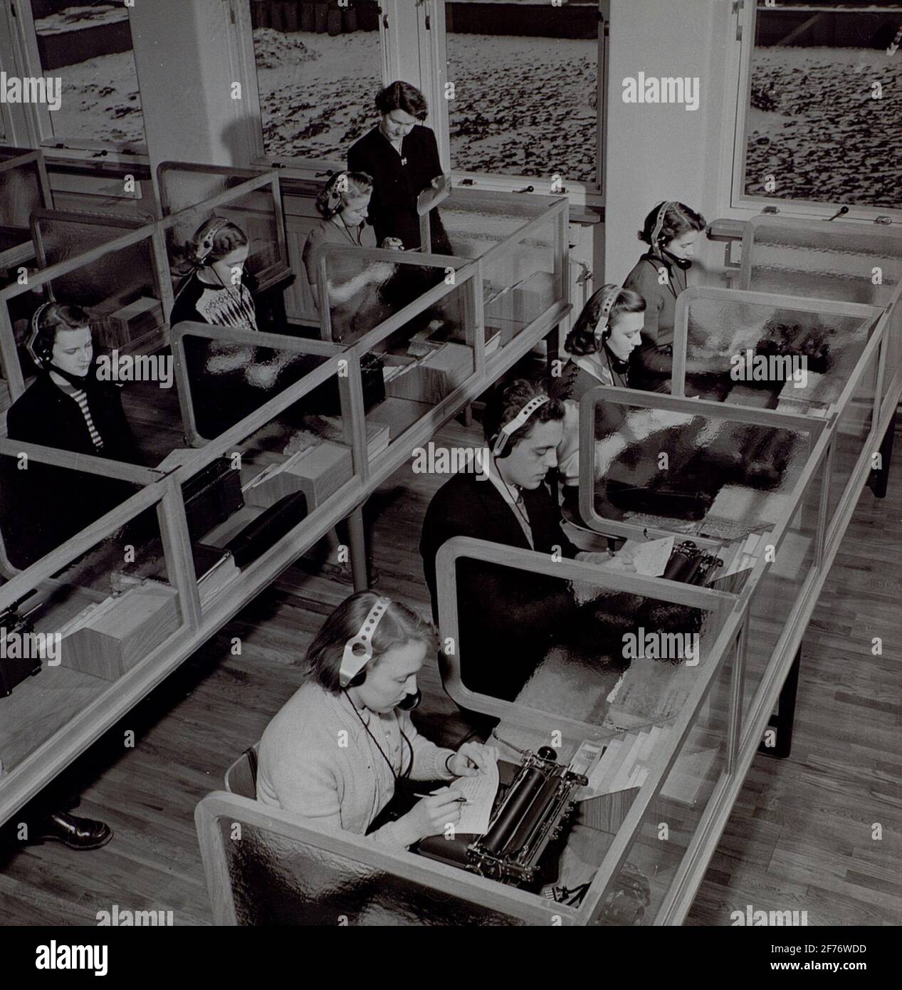 Telegram telephony hall, telesco school, 1 tr in the long house Stock ...