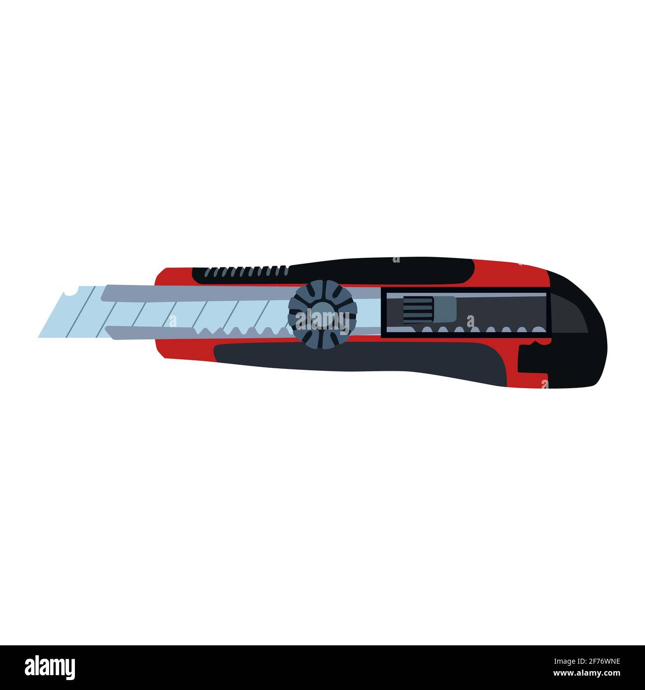 Cutter knife, flat vector illustration isolated on white background ...