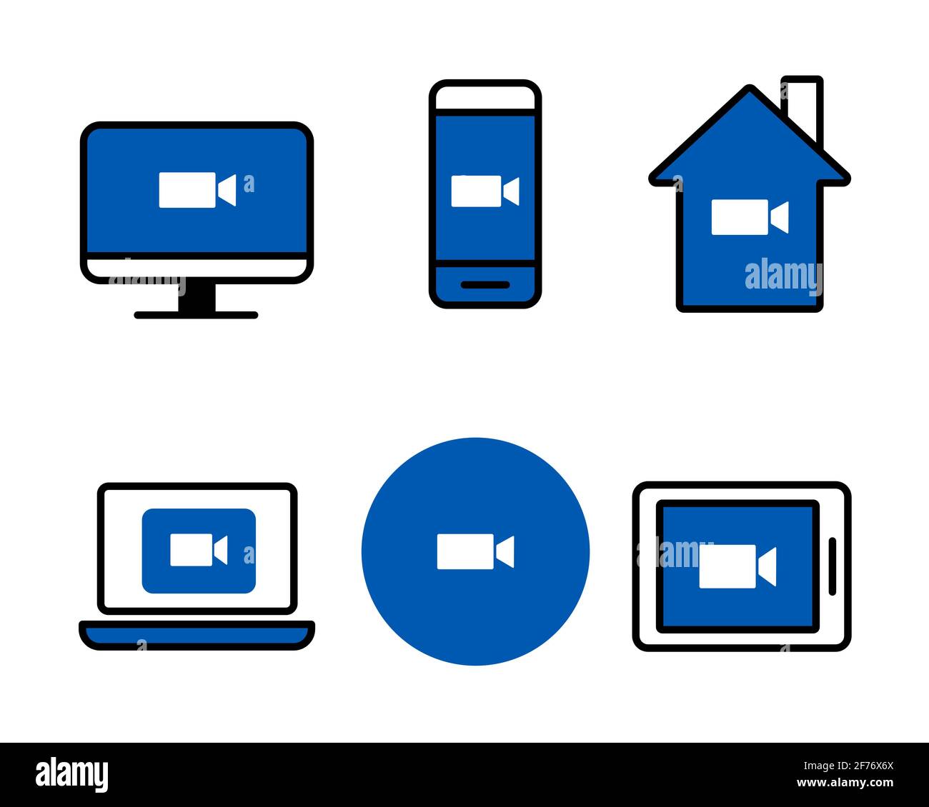 Video Conference, Working Concept, Business Meetings. vector ...