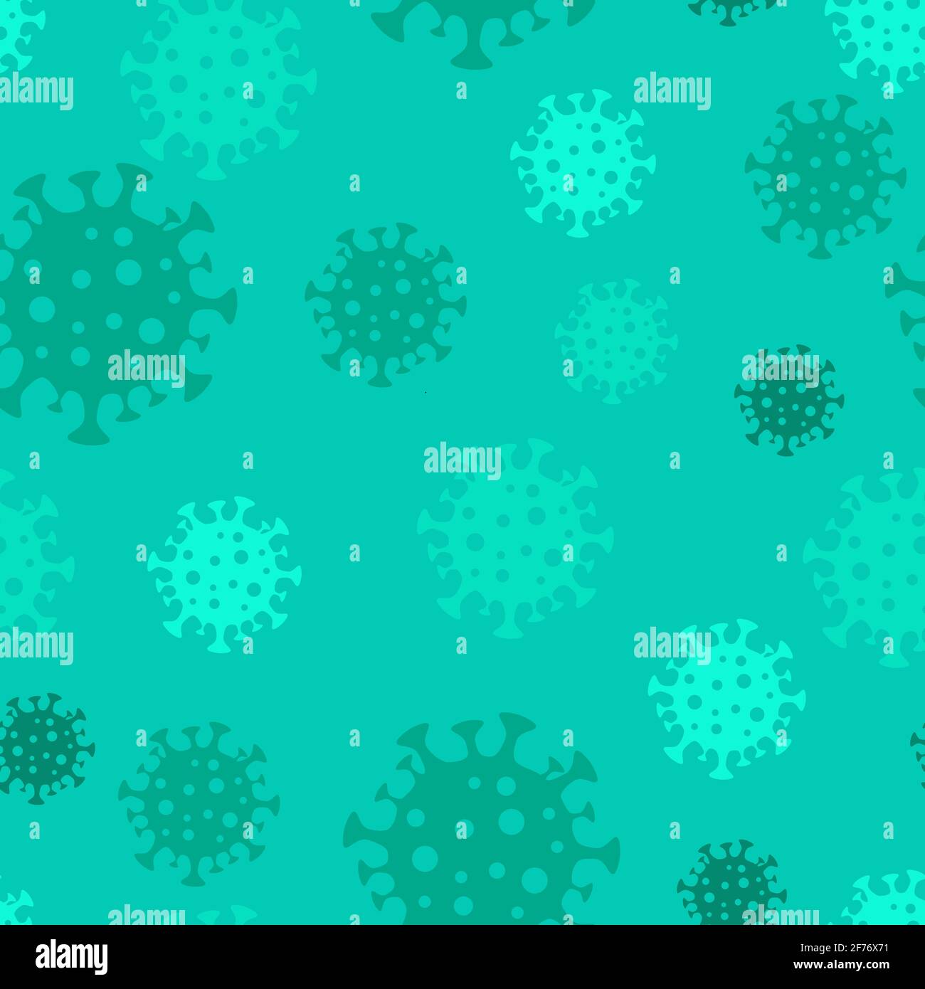 Virus Seamless Pattern. Bacteria Coronavirus 2019-nCoV, Risk Alert ...