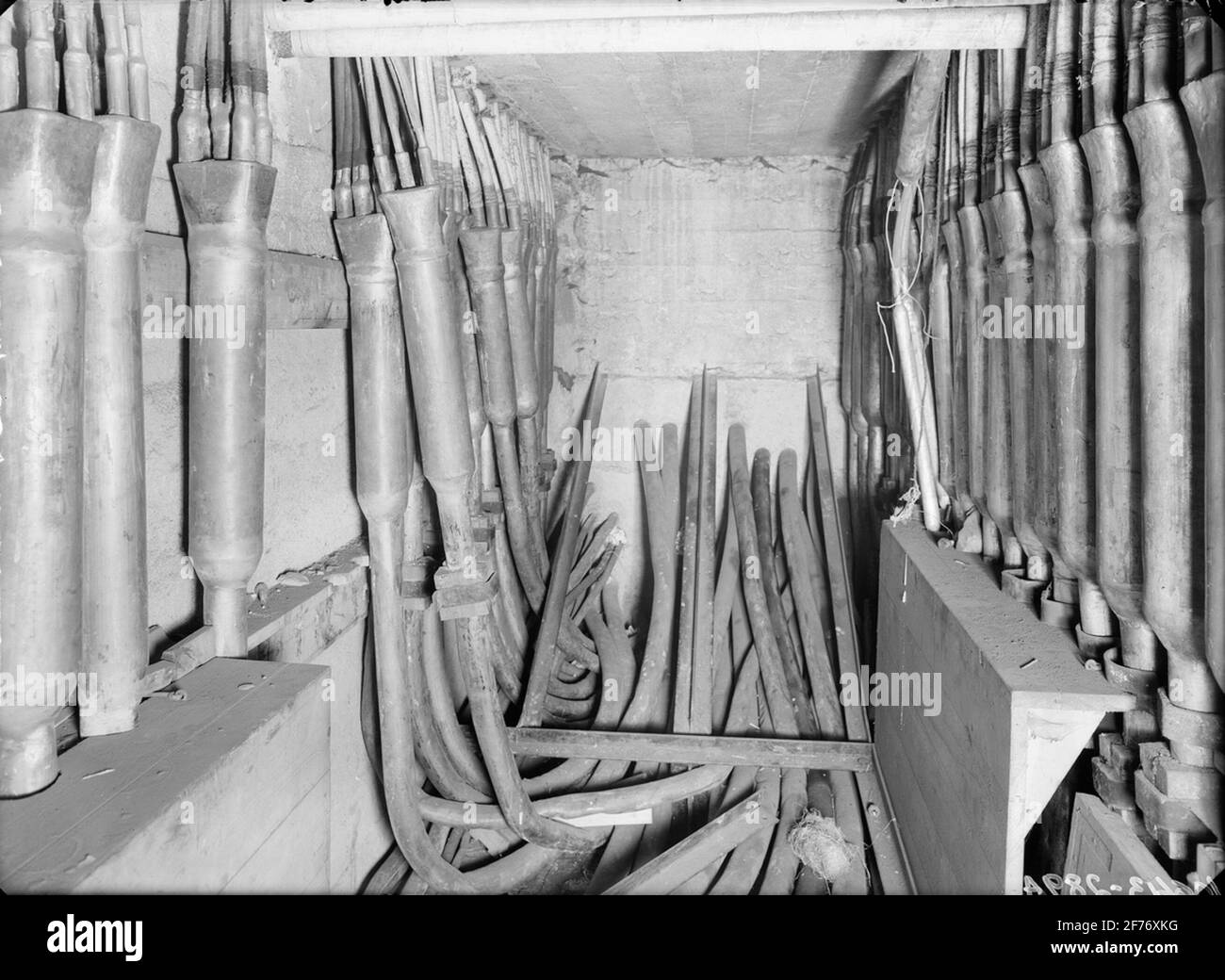 Östermalm's telephone station Sibyllegatan 24, Stockholm. The cable ...