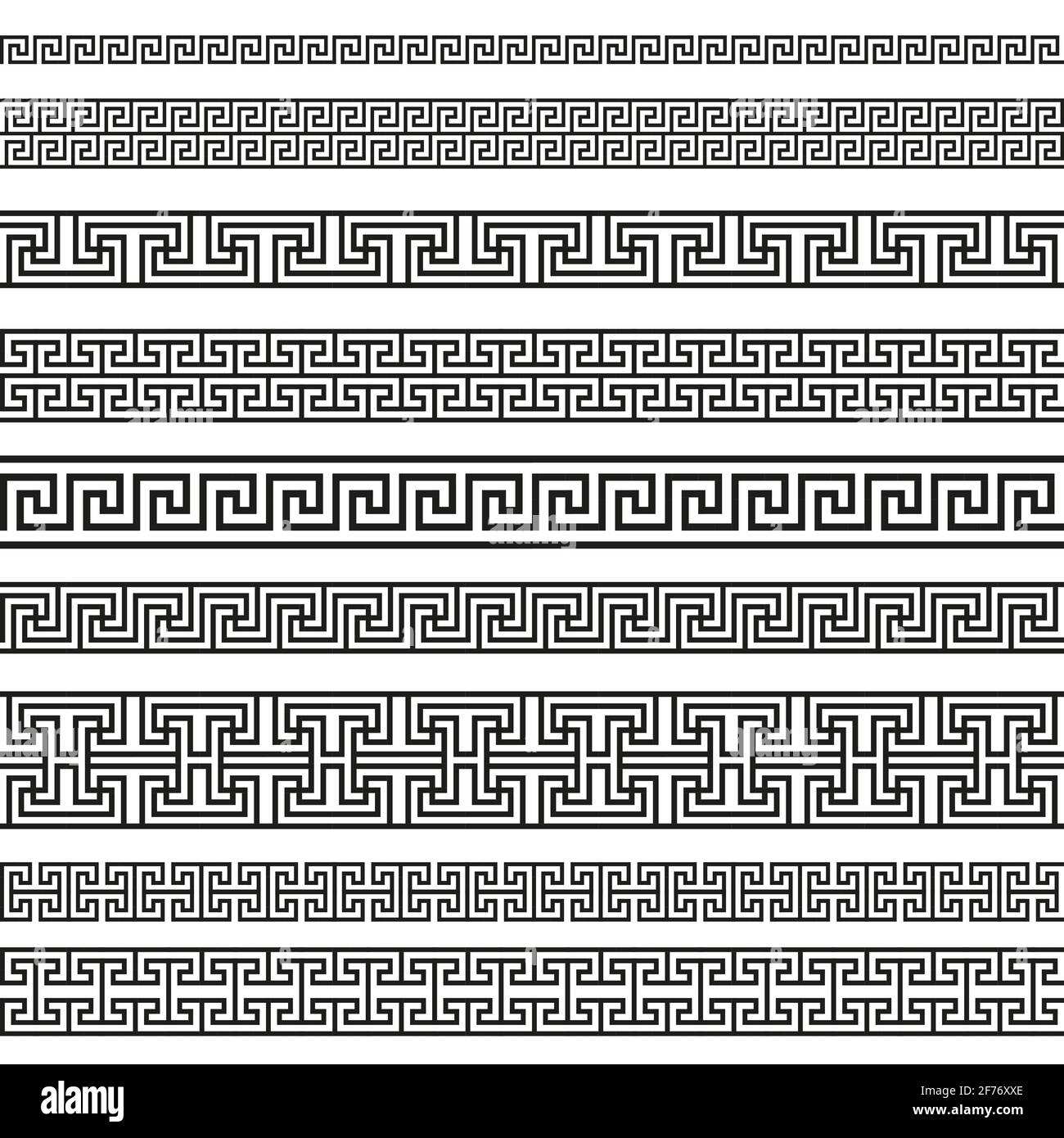 Greek key seamless pattern. Geometric meander. Abstract vector vintage ...