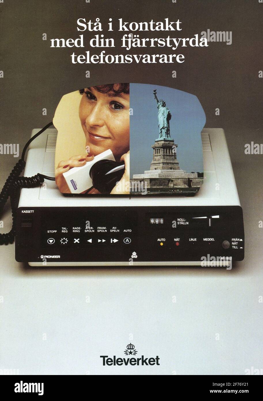 Flyers from Televerket 1983, for the remote-controlled answering ...