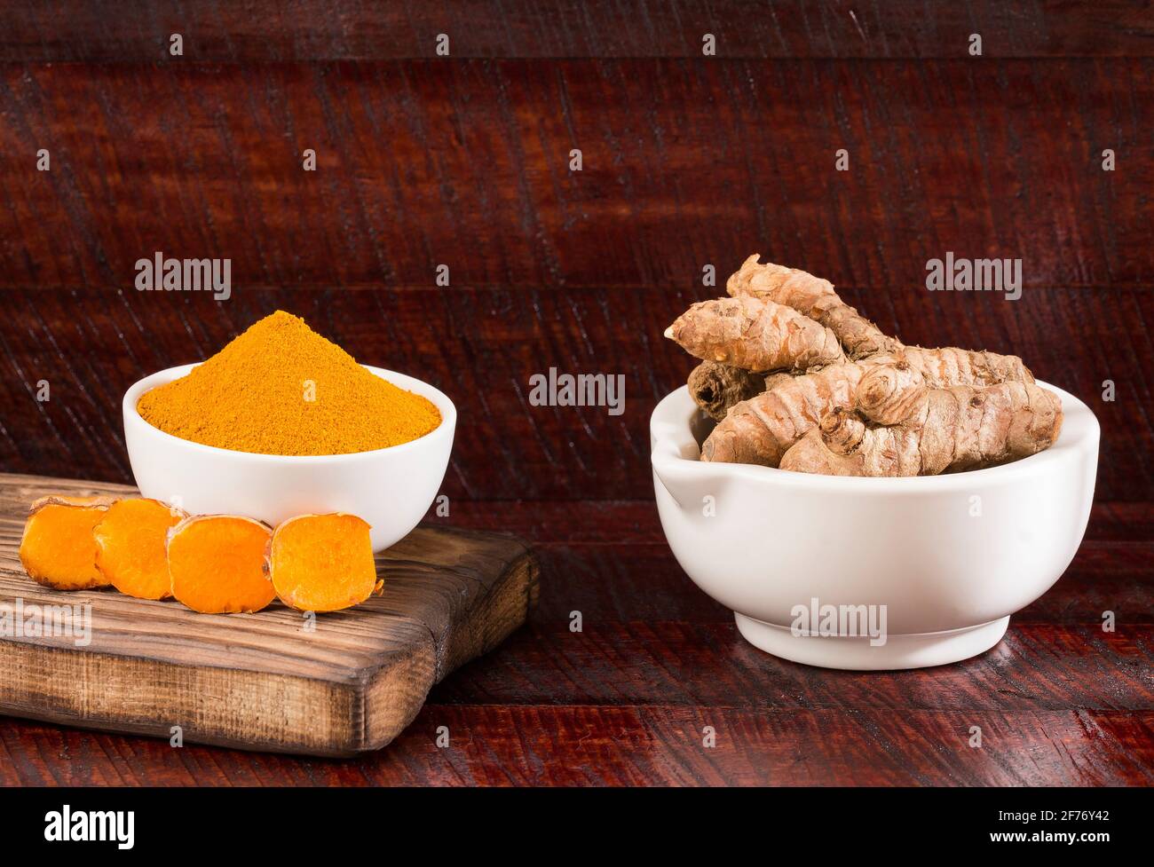 Fresh turmeric slices - Curcuma longa Stock Photo - Alamy