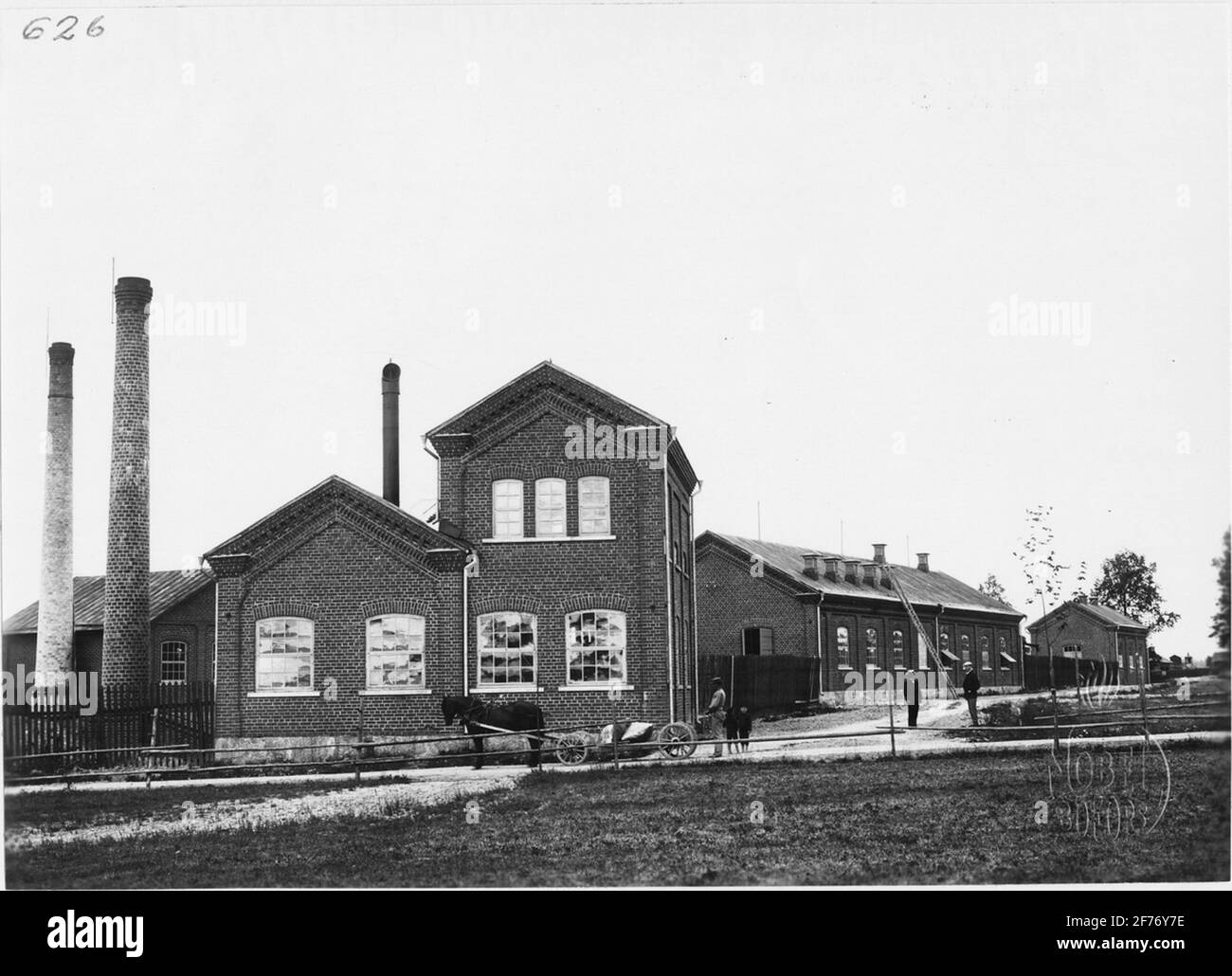 AB Bofors Nobelkrut. Exterior of acetone factory. As gelatinating ...