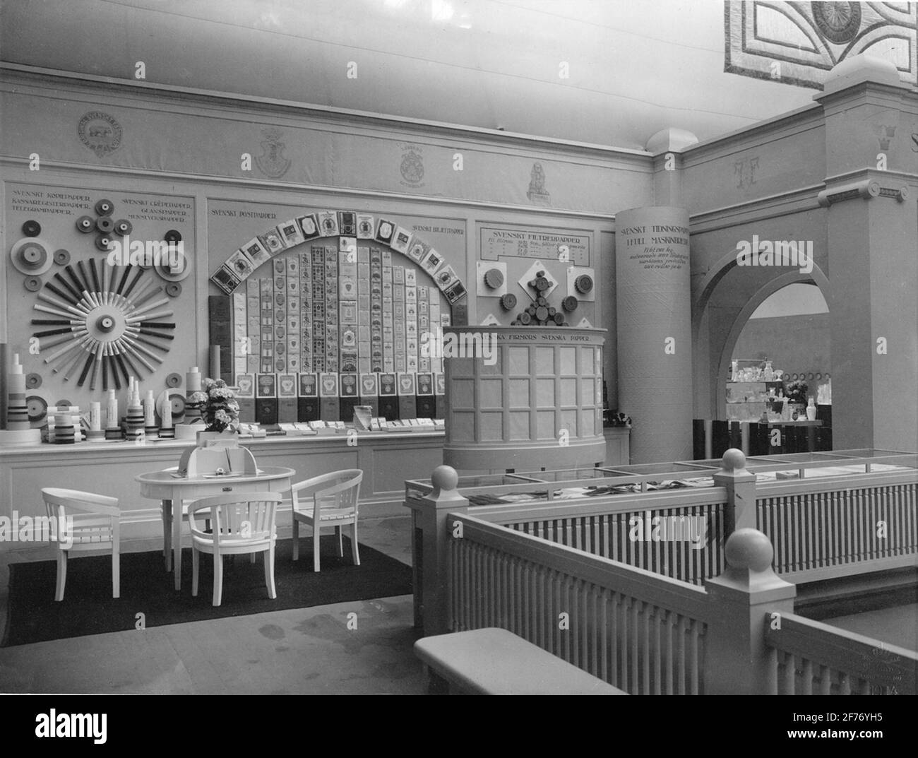 The Swedish paper mills' pavilion at the Baltic exhibition in Malmö in ...