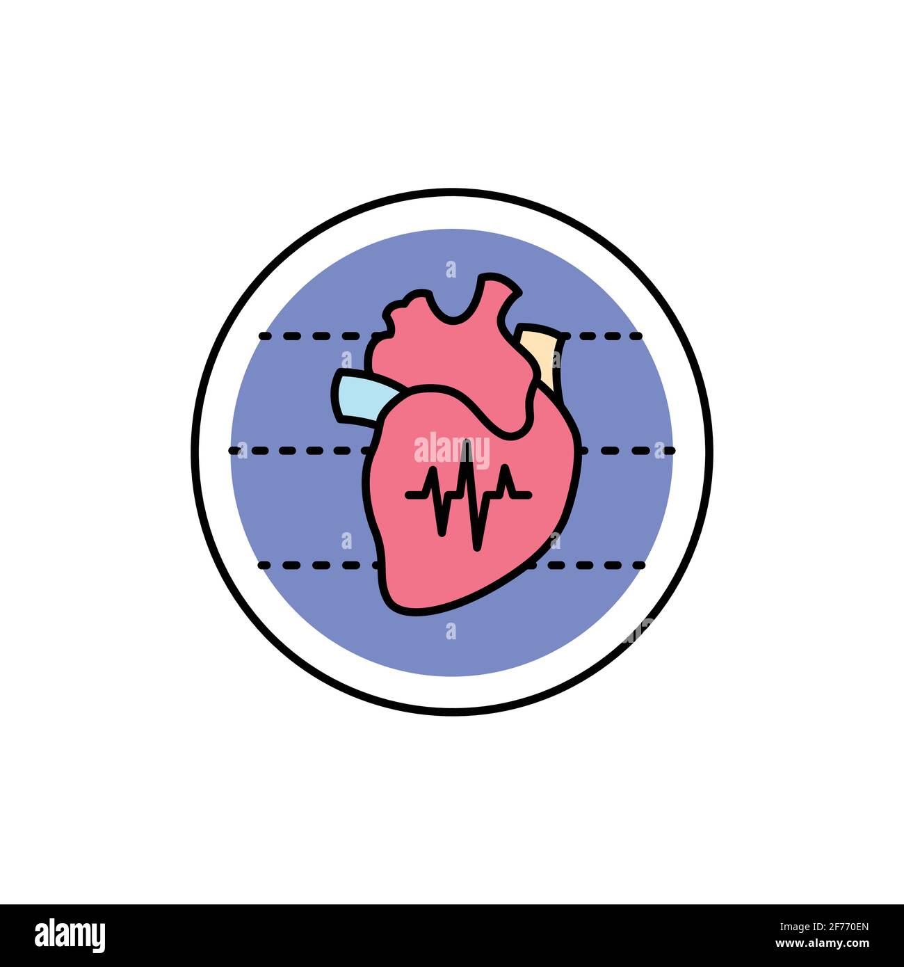 Cardiology color line icon. Pictogram for web page, mobile app, promo ...