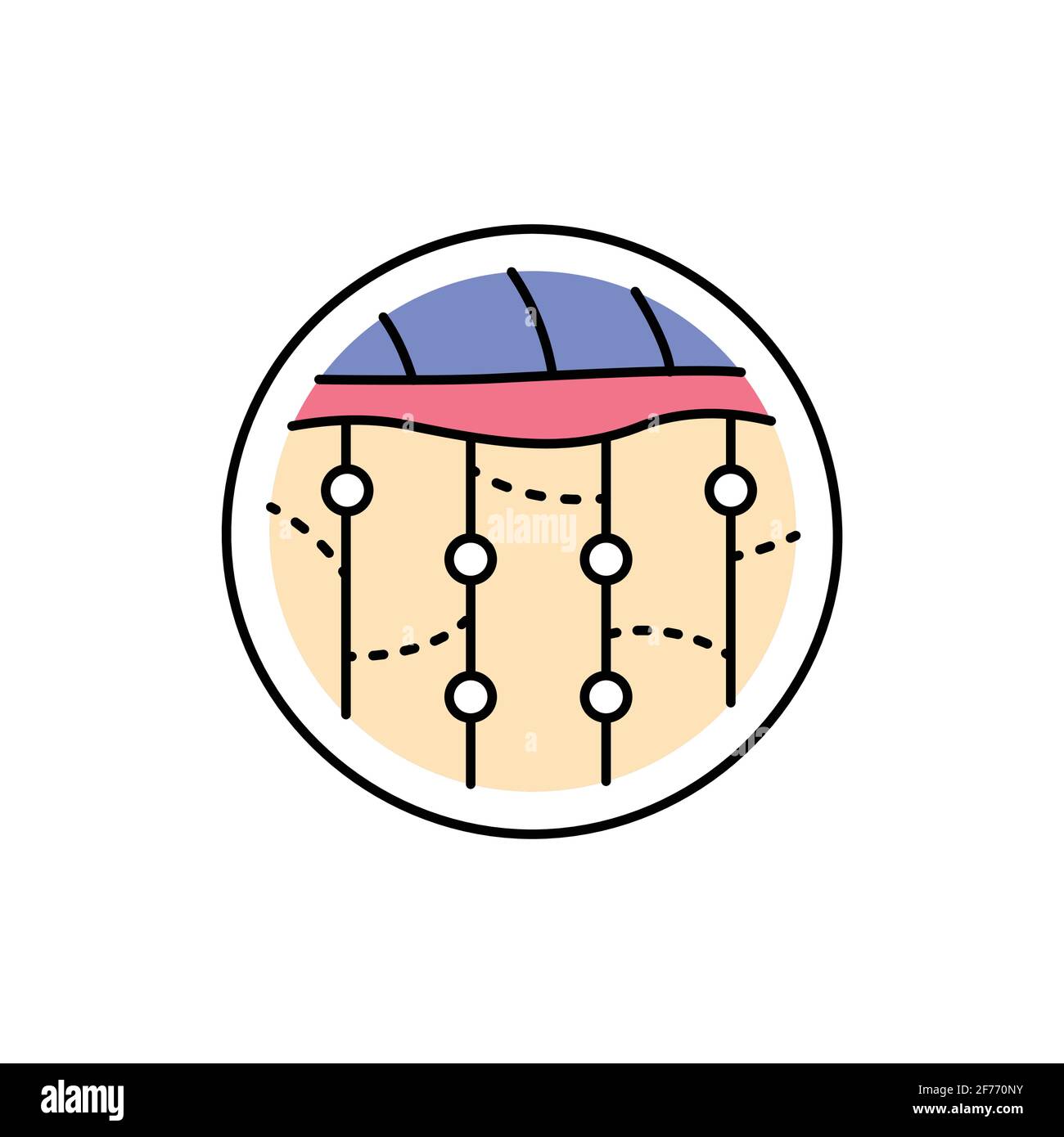 Dermatology color line icon. Pictogram for web page, mobile app, promo ...