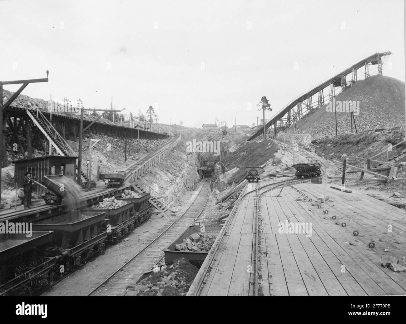 The Duke Mine's loading cabin, Malmberget Stock Photo - Alamy