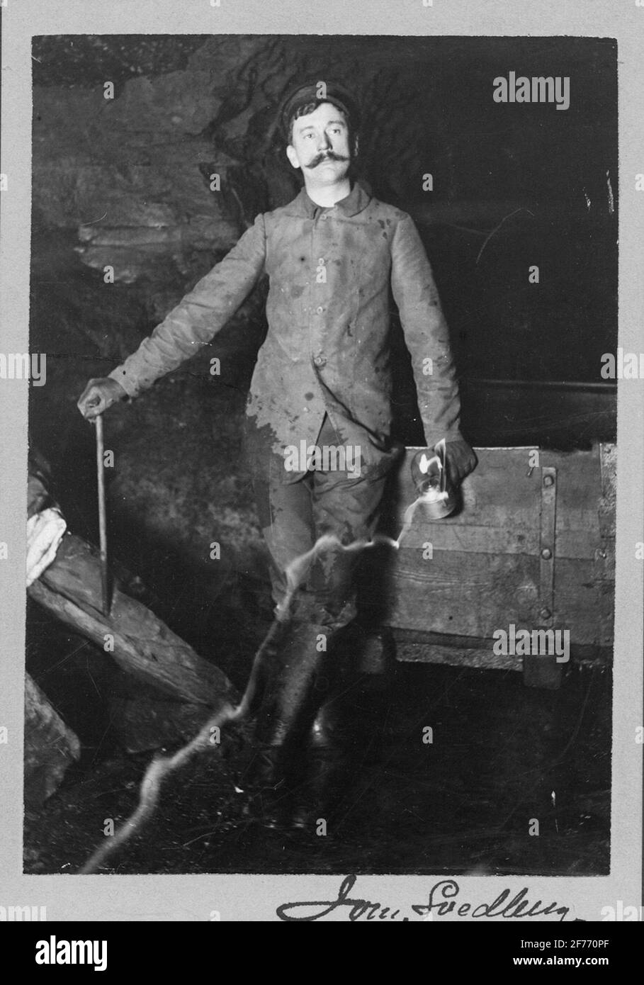 Miner in mine shaft Black and White Stock Photos & Images - Alamy