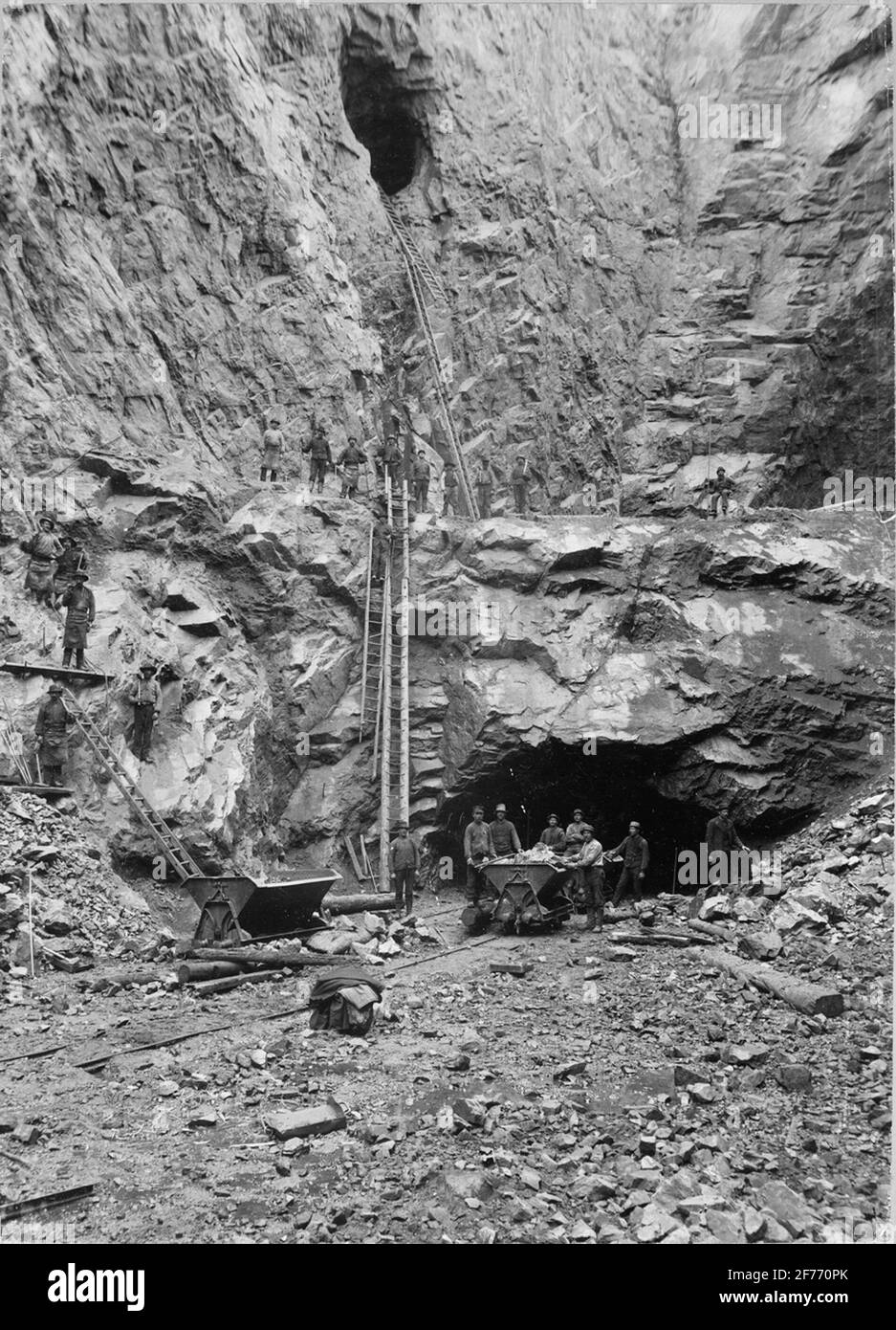 Malmbreaking at the Fredrika mine, Malmberget Stock Photo - Alamy
