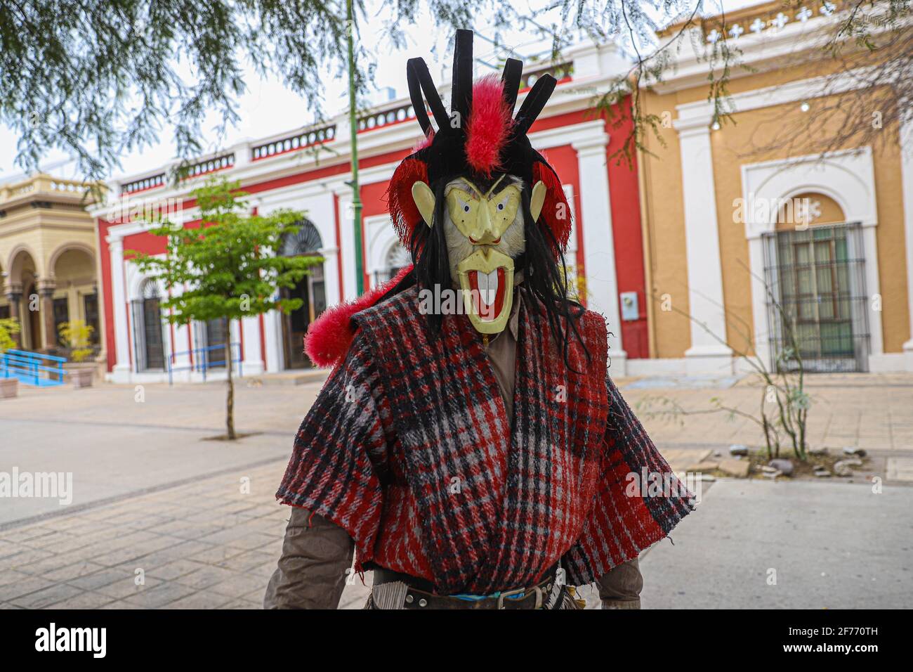 Easter Yaqui Pharisees from the Yaqui tribe walk the streets of Plaza ...