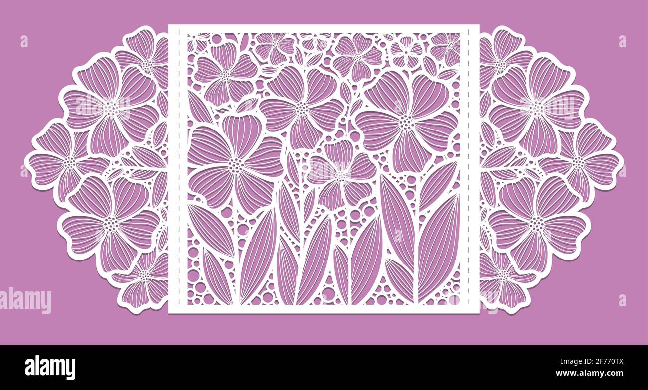 Laser cutting template. Lace envelope. For cutting from any material ...