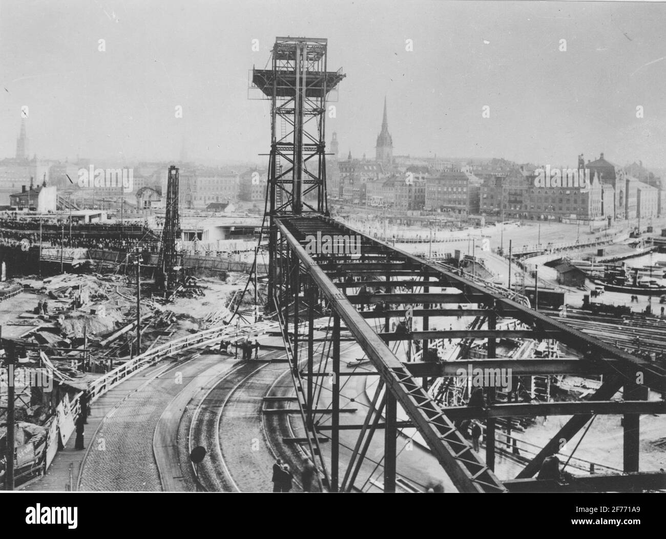 From the demolition of the Katarina Lift at Södermalmstorg, Slussen ...