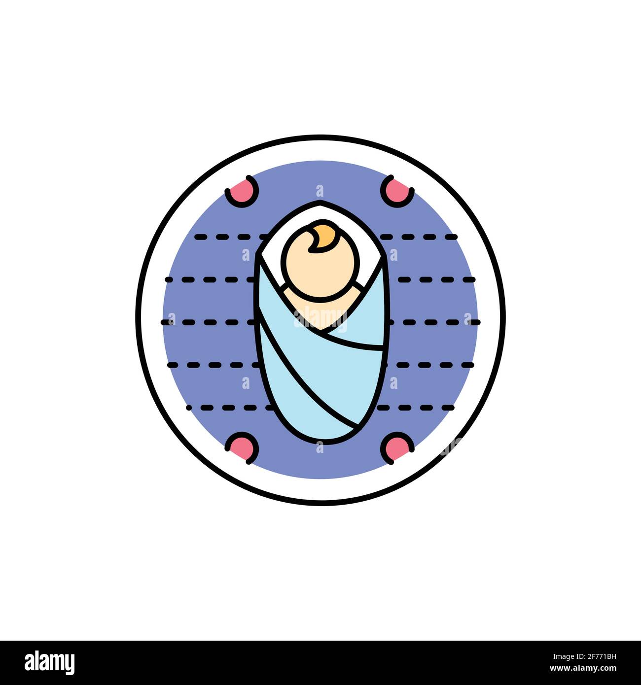 Pediatrics color line icon. Pictogram for web page, mobile app, promo ...