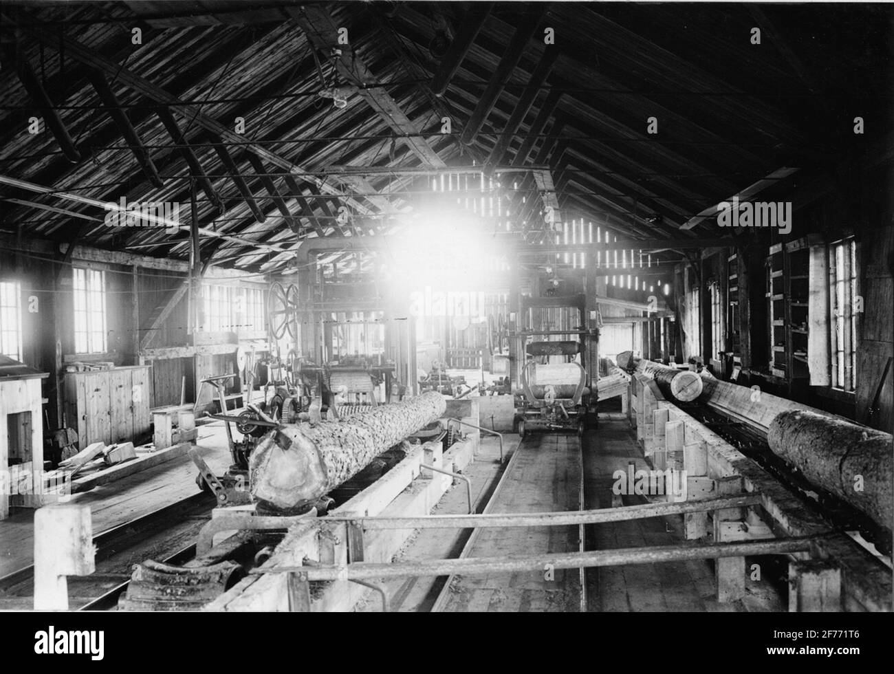 The sawmill at Fagersta Mill, 1920. After the renovation in 1918 Stock ...