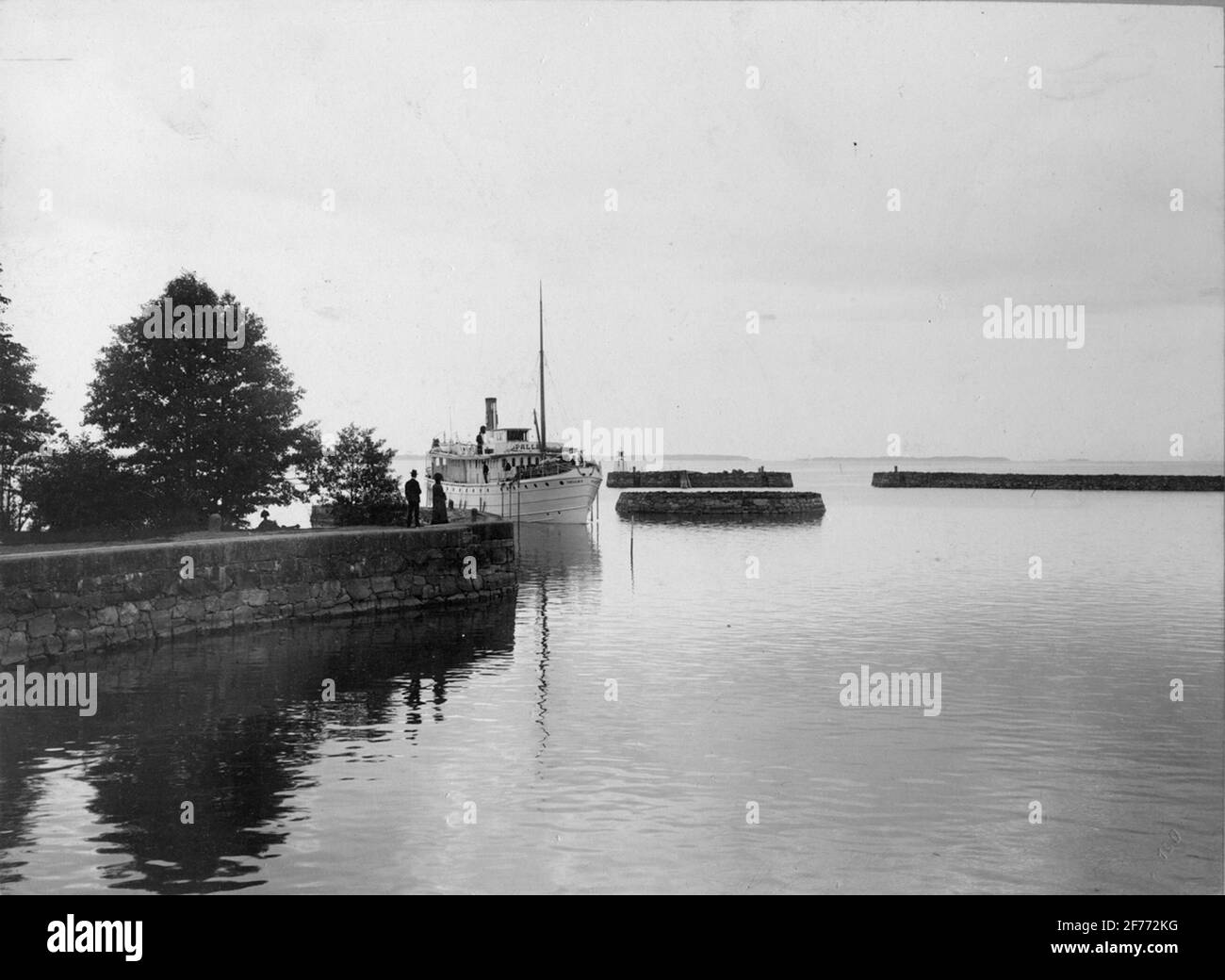 The steam boat pallet at the inlet to the Göta Canal from Vänern Stock ...