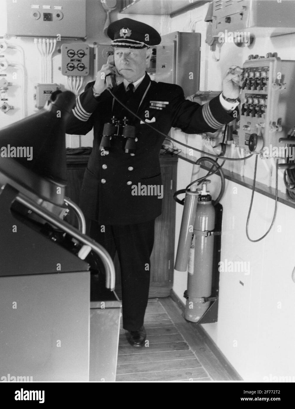 Captain on board ships at the Swedish America Lini Stock Photo - Alamy