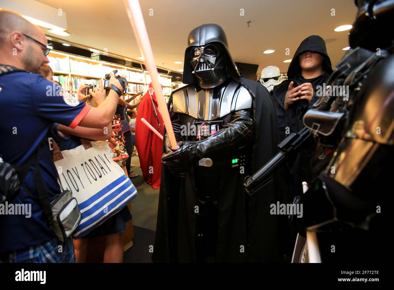 salvador, bahia, brazil - december 15, 2015: Star Wars fans celebrate ...