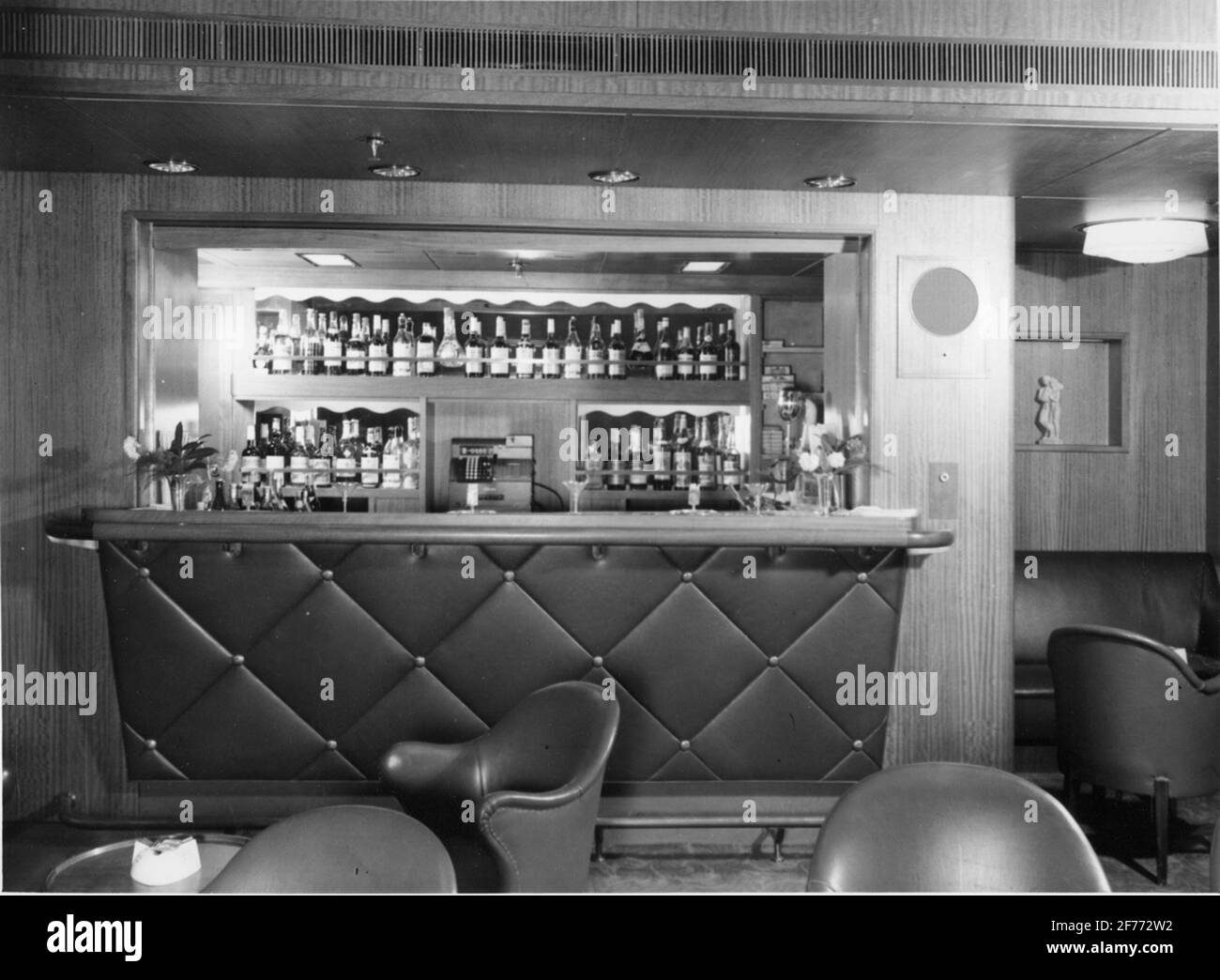 Bar counter on board ships at the Swedish America Lini Stock Photo - Alamy