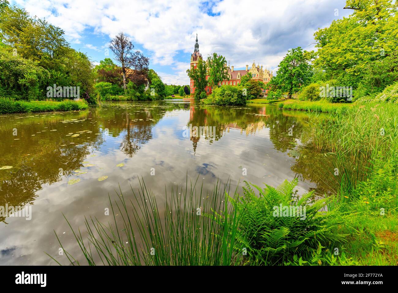 Castle Muskau, Springtime at the Prince Pückler Park, Muskau, East ...