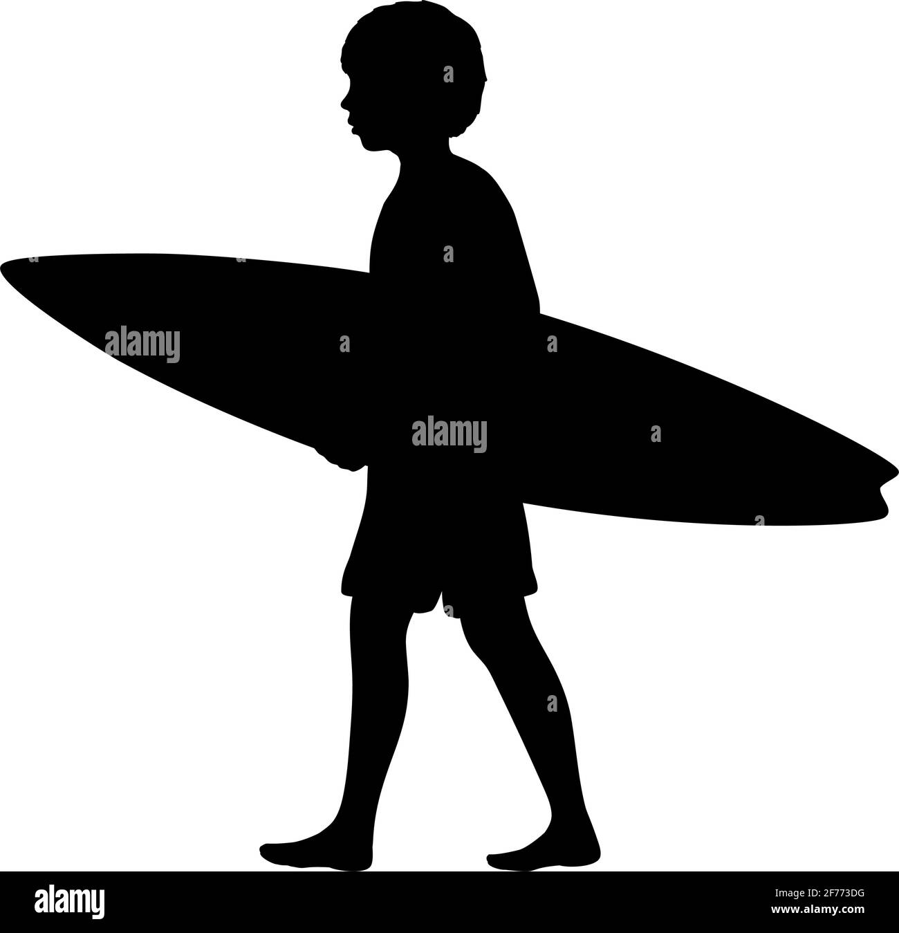 Person walking into surf Stock Vector Images - Alamy
